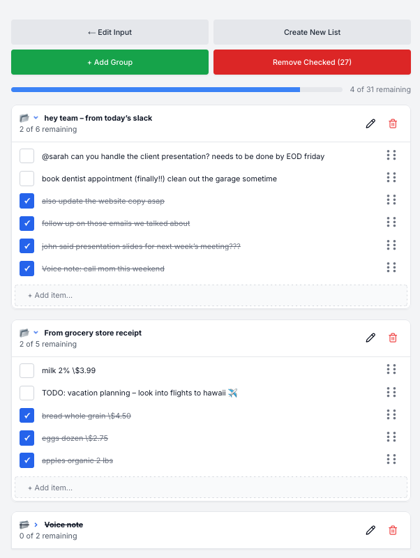 Free Text to Checklist Converter - No Login & Offline | ListPaste
